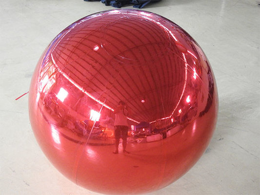 1M Red Inflatable Advertising Mirror Ball For Indoor Event Or Christmas