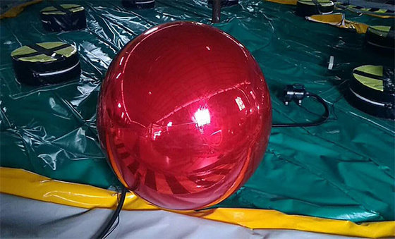 1M Red Inflatable Advertising Mirror Ball For Indoor Event Or Christmas