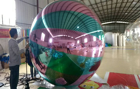 Giant Colorful Inflatable Mirror Ball For Club Decoration CE Appoval