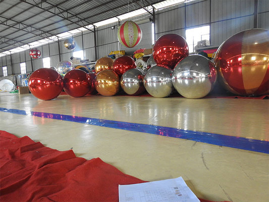 Giant Colorful Inflatable Mirror Ball For Club Decoration CE Appoval