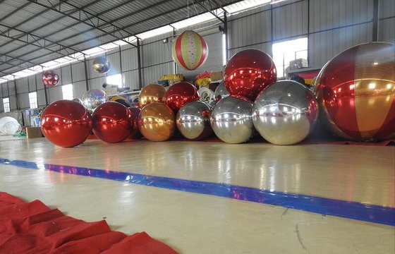 Multi Color Inflatable Mirror Ball For Big Event / Outdoor Balloons Advertising