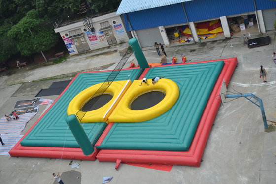 Fireproof PVC Tarpaulin Inflatable Volleyball Court Customized Size 18*14.5m