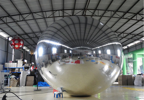 2M Slivery aufblasbarer Spiegel-Ball, große Helium-Ballone für die Werbung