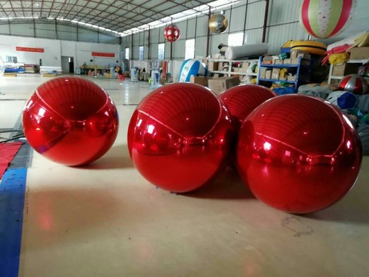 Red and Blue Inflatable MIirror Balloon For Exhibition Or Christmas