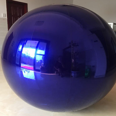 1.5m Blue Inflatable Mirror Ball / Inflatable Balloon For Advertising