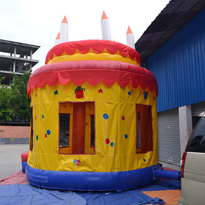 Beautiful Inflatable Birthday Cake Bouncy Castle For Children Party