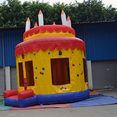 Beautiful Inflatable Birthday Cake Bouncy Castle For Children Party