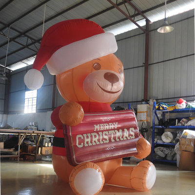 Mini 2.6M Oxford Inflatable Bear / Inflatable Model Bear With LED Light For Advertising /  Decoration