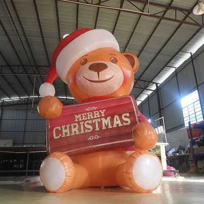 Mini 2.6M Oxford Inflatable Bear / Inflatable Model Bear With LED Light For Advertising /  Decoration