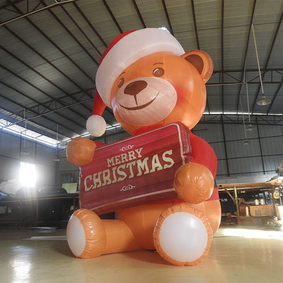 Mini 2.6M Oxford Inflatable Bear / Inflatable Model Bear With LED Light For Advertising /  Decoration