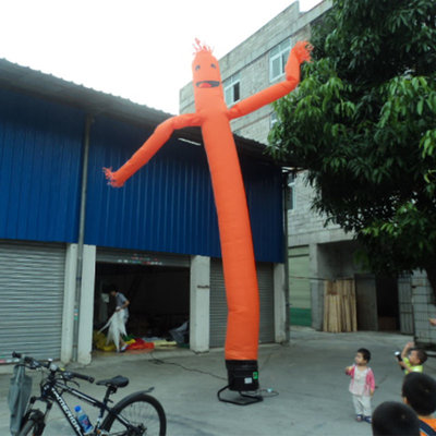 6M Oxford Inflatable Advertising Man / Colouful Inflatable Sky Dancer For Advertising With Blower