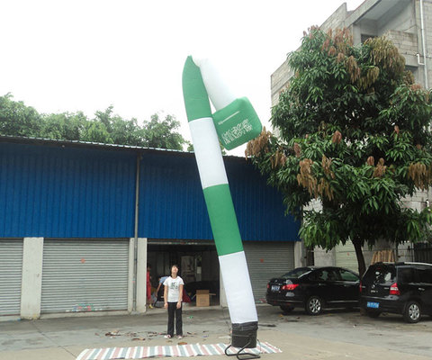 6M Oxford Inflatable Advertising Man / Colouful Inflatable Sky Dancer For Advertising With Blower