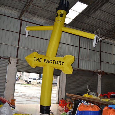6M Oxford Inflatable Advertising Man / Colouful Inflatable Sky Dancer For Advertising With Blower