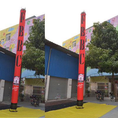 6M Oxford Inflatable Advertising Man / Colouful Inflatable Sky Dancer For Advertising With Blower