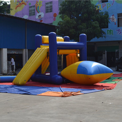Red And Yellow PVC Interactive Games Inflatable Water Toys / Inflatable Water Flipper With Air Pump