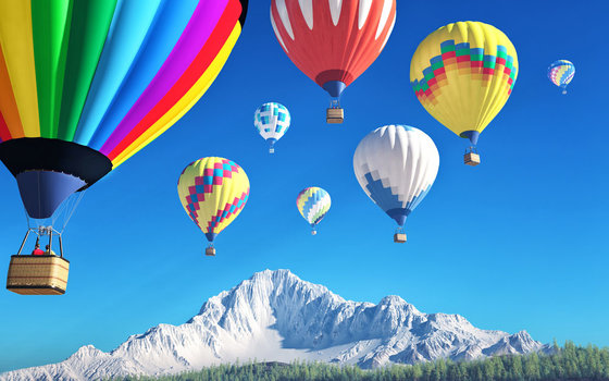 Colorful Polymorphic Inflatable Hot Air Balloon For To Go Sightseeing / Wedding Trip / Advertising