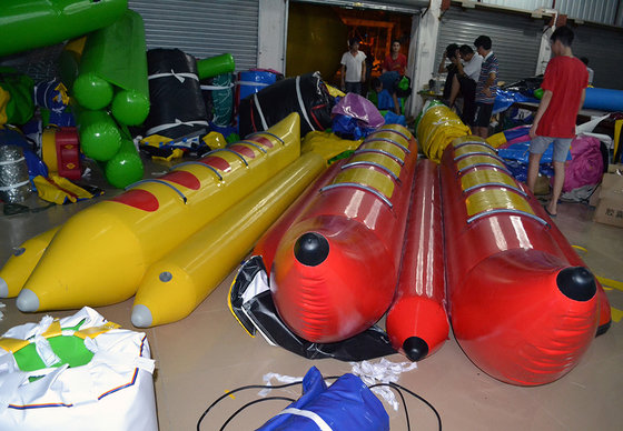 Adult Seaside Inflatable Water Toys , Inflatable Water Banana Boat