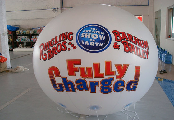 White Inflatable Marketing Products Advertising , PVC Inflatable Ball Off Site Layout