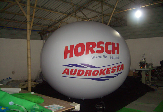White Inflatable Marketing Products Advertising , PVC Inflatable Ball Off Site Layout