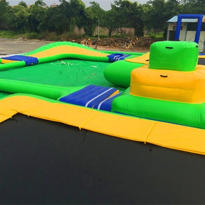 Tarpaulin Inflatable Water Park / Inflatable Sport Games In Summer Vacation