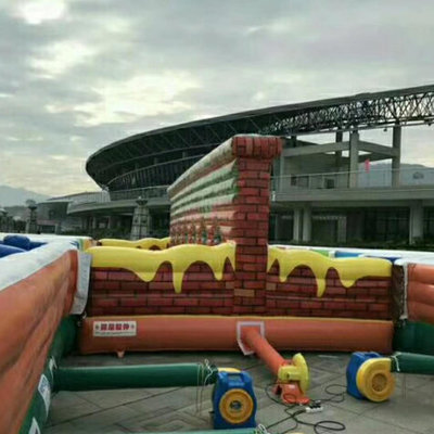 80 M Long PVC Tarpaulin Inflatable Jungle Fun Games For 100 Person