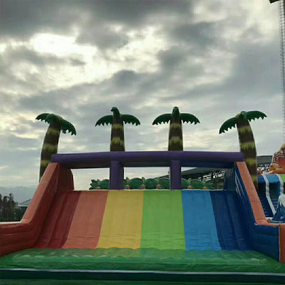 80 M Long PVC Tarpaulin Inflatable Jungle Fun Games For 100 Person