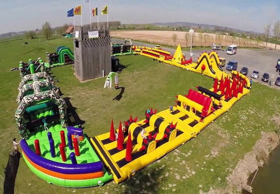 Fireproof Fun Run Inflatable Sports Games / Inflatable Obstacle Challenge