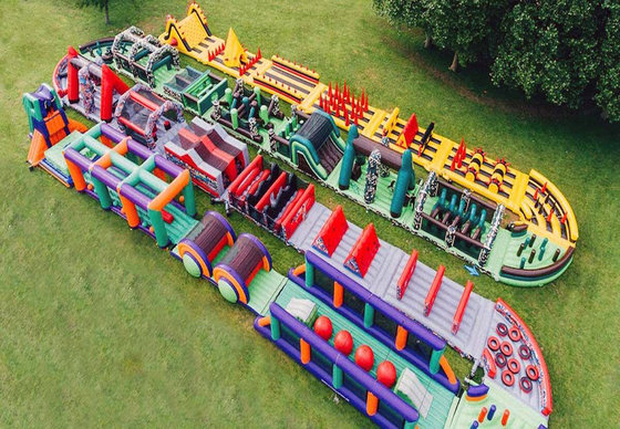 Fireproof Fun Run Inflatable Sports Games / Inflatable Obstacle Challenge