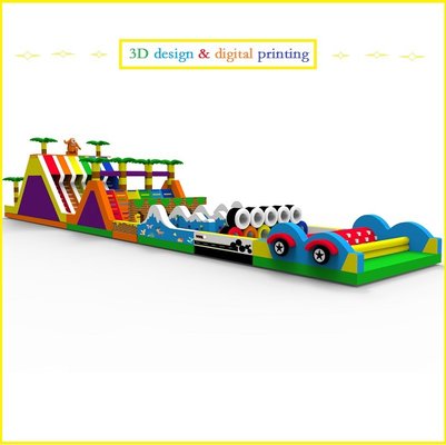 80 x 10m Runway Inflatable Challenging Course Competitive Obstacle Fun Run
