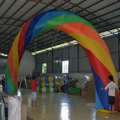 Inflatable Rainbow arch for Advertisement with Blower Party Supplies Event Decorations