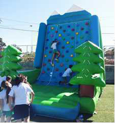 Giant Red / Blue PVC Outdoor Inflatable Sports Games Rock Climbing Wall