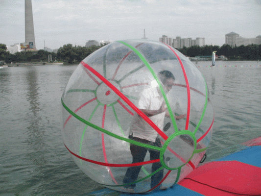 Big Transparent PVC Inflatable Walking Ball For Playing Center , 2 Meters Diameter