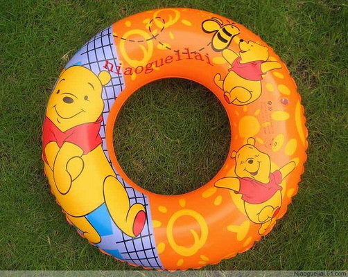 Lovely Printed Baby Inflatable Swim Ring Safe , Infant Swimming Floats