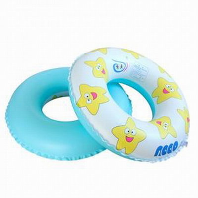 Lovely Printed Baby Inflatable Swim Ring Safe , Infant Swimming Floats