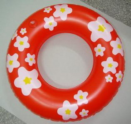 Lovely Printed Baby Inflatable Swim Ring Safe , Infant Swimming Floats