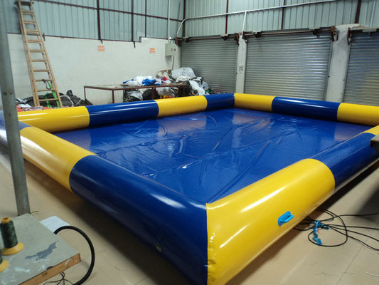 Blue Huge Inflatable Water Toys , Water Pool Aqua Park Facilities