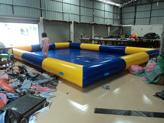 Blue Huge Inflatable Water Toys , Water Pool Aqua Park Facilities