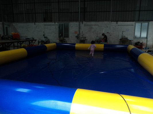 Blue Huge Inflatable Water Toys , Water Pool Aqua Park Facilities