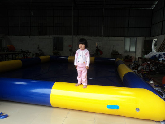 Blue Huge Inflatable Water Toys , Water Pool Aqua Park Facilities