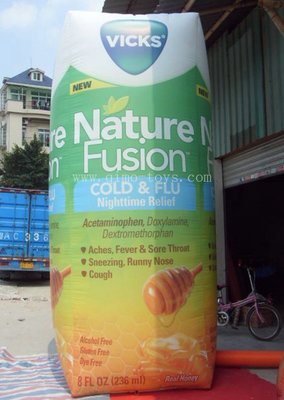 Fireproof PVC Inflatable Beer Bottle Model Advertising Products Digital Printing