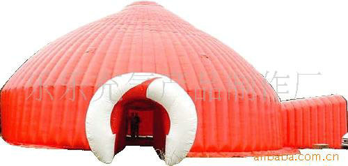 Orange Inflatable Party Tent For Leisure , House Shade Inflatable Wedding Tent