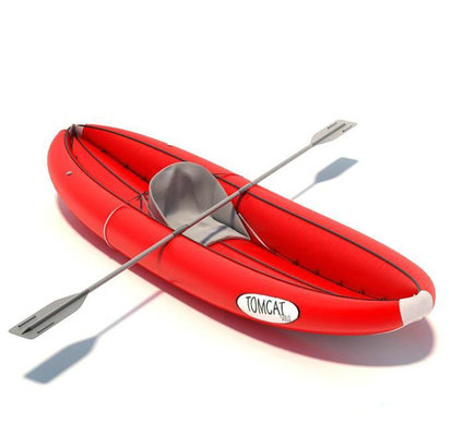 0.9mm PVC tarpaulin PVC Inflatable Fishing Boat Red Color