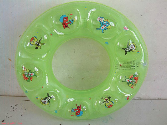 Delicate Inflatable baby Swim Ring , Safe Floating Ring with Pattern Printing