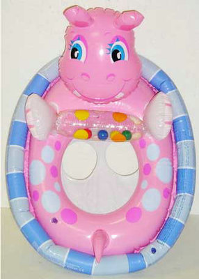 Yellow PVC Inflatable Swim Ring For Children , Safe Baby Floating Ring