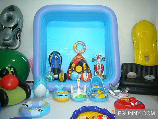 Yellow Double Circular Combination Inflatable Swim Ring , Baby Swimming Ring
