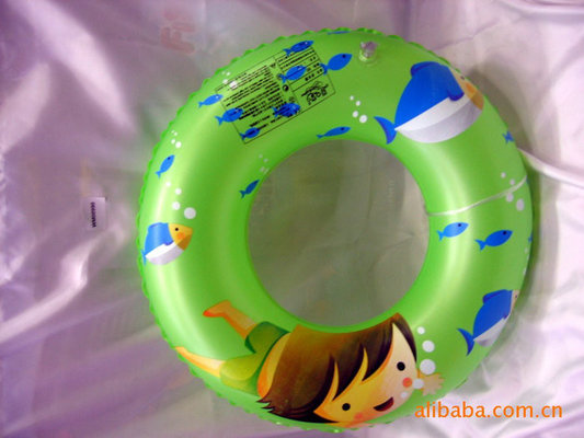 Yellow Double Circular Combination Inflatable Swim Ring , Baby Swimming Ring