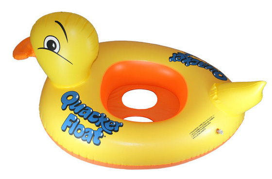 Cute Safety Kids Inflatable Duck Swim Ring , Inflatable Toys for Swimming Pools