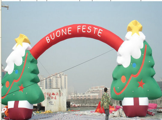 PVC And Tarpaulin Customized Inflatable Large Arched Door For Advertising
