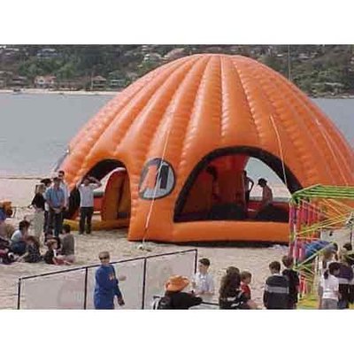 Round orange Inflatable Outdoor Yard Party Tent For Trading Show