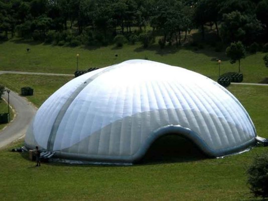 White PVC Tarpaulin Inflatable Party Tent , Outdoor Inflatable Wedding Tent